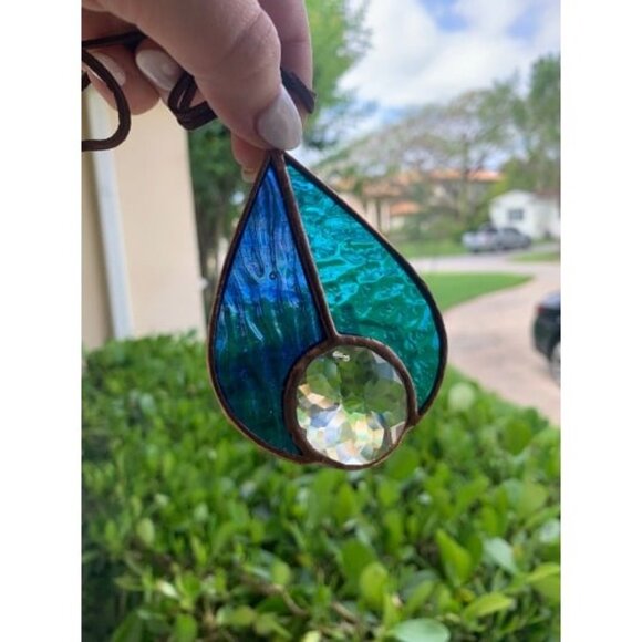 Accents | Colorful Teardrop Stained Glass Windows Hangings Suncatchers | Poshmark